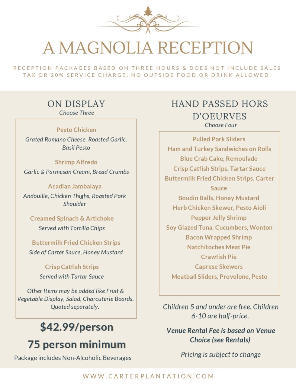 Weddings - Carter Plantation Golf Resort