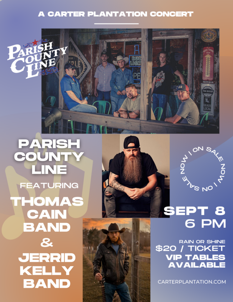 Concert: Parish County Line, Thomas Cain Band, and the Jerrid Kelly ...
